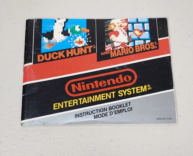 NINTENDO INSTRUCTION BOOKLET/MANUAL Only Super MARIO BROS Duck Hunt ...