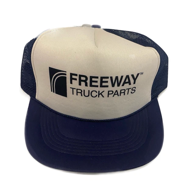 VINTAGE FREEWAY TRUCK Parts snapback trucker hat cap mesh foam Trucking ...