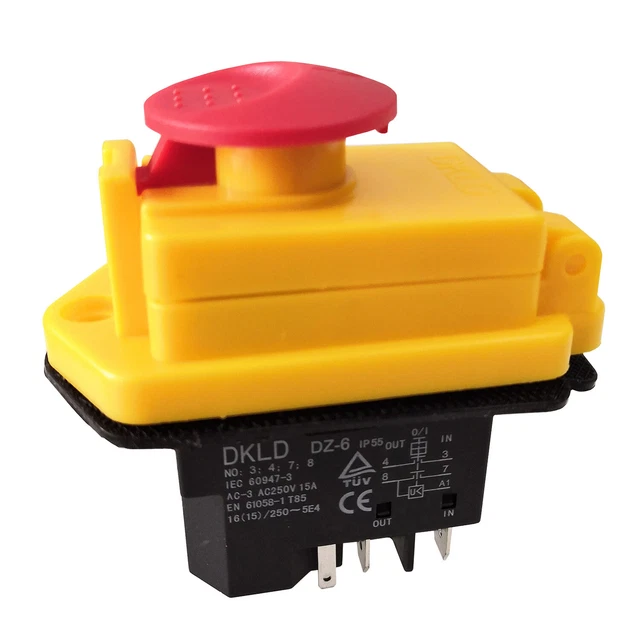 DKLD DZ-6 ELECTROMAGNETIC Pushbutton Switches with Emergency Stop Cover ...