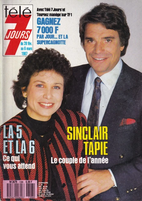 TÉLÉ 7 JOURS N° 1396/1987 - Anne Sinclair B. Tapie Jane Birkin Véronique Jannot EUR 12,95 ...