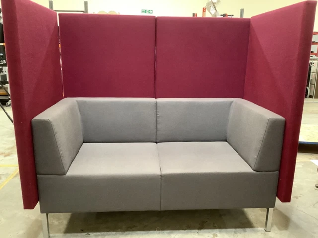 ACOUSTIC FENCE SEATING pod booth sofa high back office reception area ...