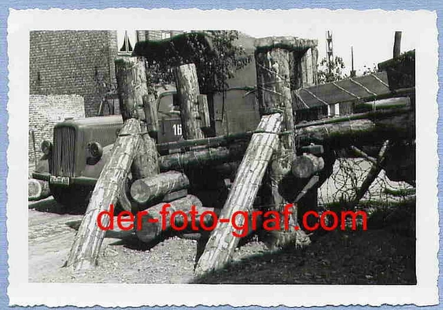 FOTO, LUFTWAFFE, LKW, Straßensperre, Frankreich, 1940 ! EUR 9,99 ...