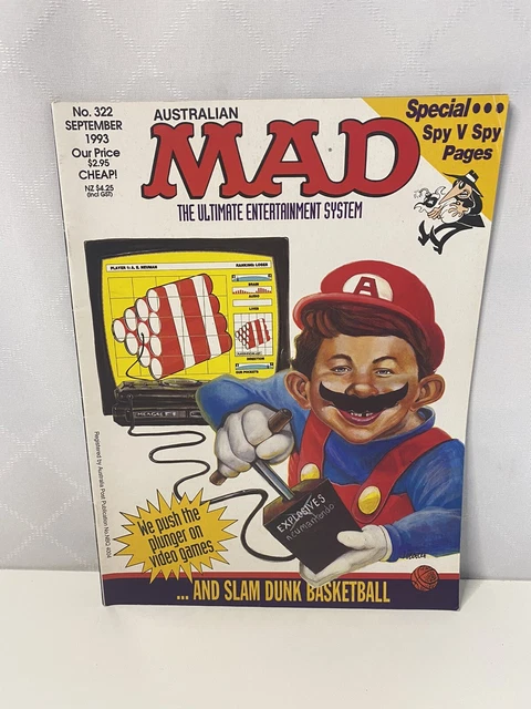 AUSTRALIAN MAD MAGAZINE No 322 September 1993 Super Mario Gaming Issue ...