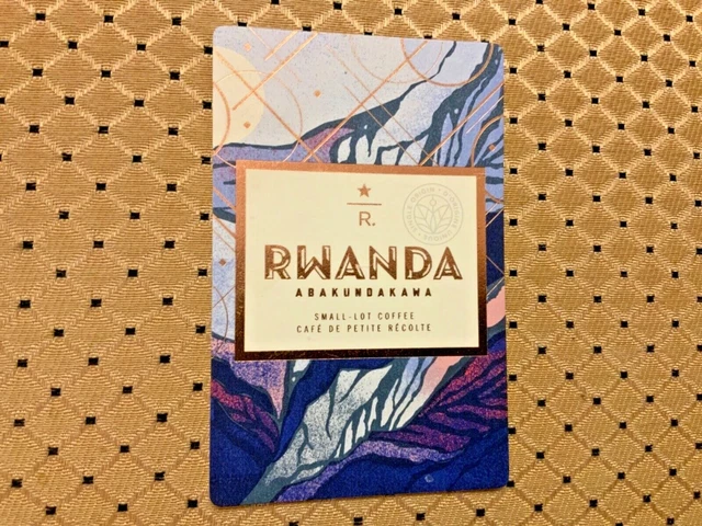 STARBUCKS RESERVE TASTER Collector Card - Rwanda Abakundakawa (2017 ...