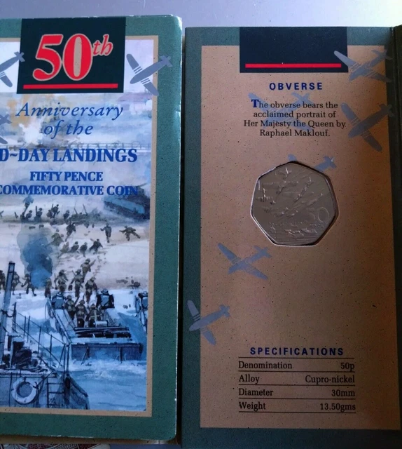 1994 ROYAL MINT 50th Anniversary of the D-Day Landings UK Commemorative ...