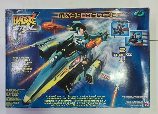 MATTEL 2001 MAX STEEL MX99 HELI JET Neuf jamais ouvert EUR 43,34 ...