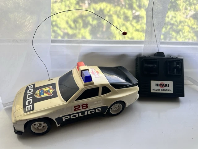 HITARI VINTAGE RADIO Remote Control RC Police Car Tested lights sounds ...
