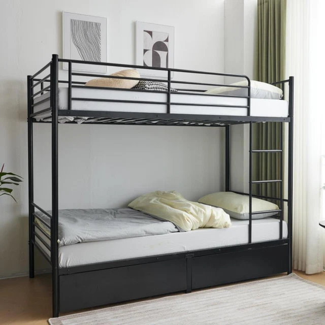 3FT BUNK BED Single Loft Sleeper Bed Frame with Ladder Two Drawers ...