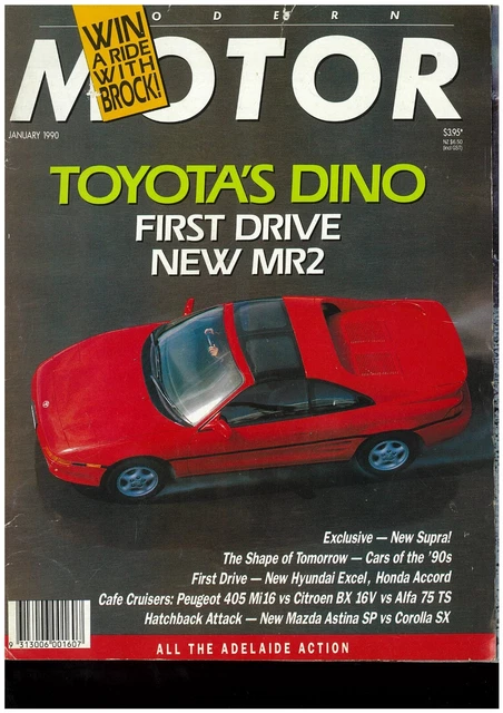 MODERN MOTOR CAR Magazine January 1990 Toyota MR2 Mazda 323 Toyota ...