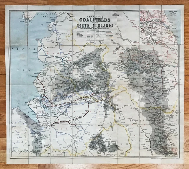MAP OF THE Coalfields of the North Midlands. A.W. & A.K. Johnston ...
