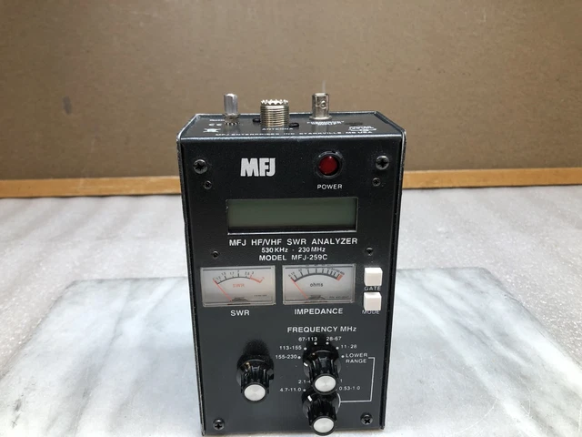 MFJ MFJ-259C HF/VHF 530KHz-230MHz SWR Antenna Analyzer $179.99 - PicClick