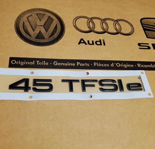 ORIGINAL AUDI 45TFSIE logo lettering TFSI-E black emblem sticker ...