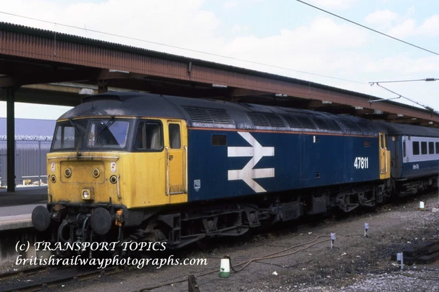 DIESEL RAILWAY PHOTO CLASS 47 # 47811 York 19-08-89 ...