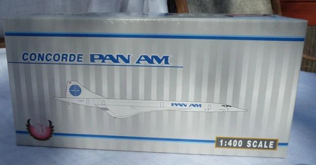 PHOENIX MODEL PAN Am Concorde N238PA 80's Billboard Colors 1:400 Rare ...