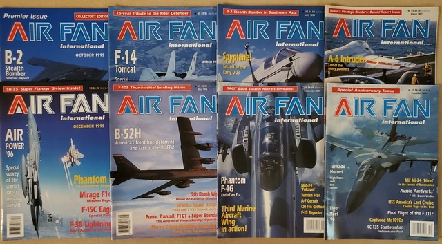 AIR FAN INTERNATIONAL magazines Lot of 8 - Oct 1995 - March 1997 $26.24 ...