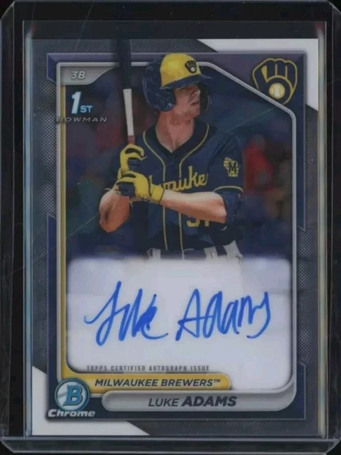 2024 1° BOWMAN Cromato Luke Adams Auto 1° RC Prospect #CPA-LA Milwaukee ...