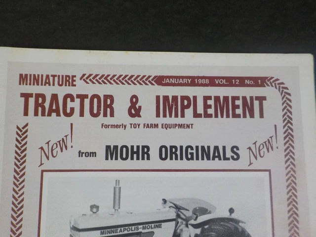 MINIATURE TRACTOR & Implement Vol 12 #1 January 1988 Carter Plows £5.22 ...