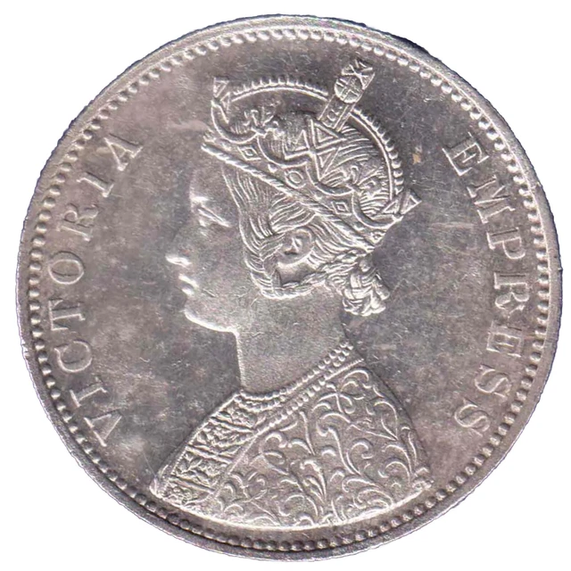 BRITISH INDIA-1880-0/1 DOT-VICTORIA Empress-One Rupee-Top Condition ...
