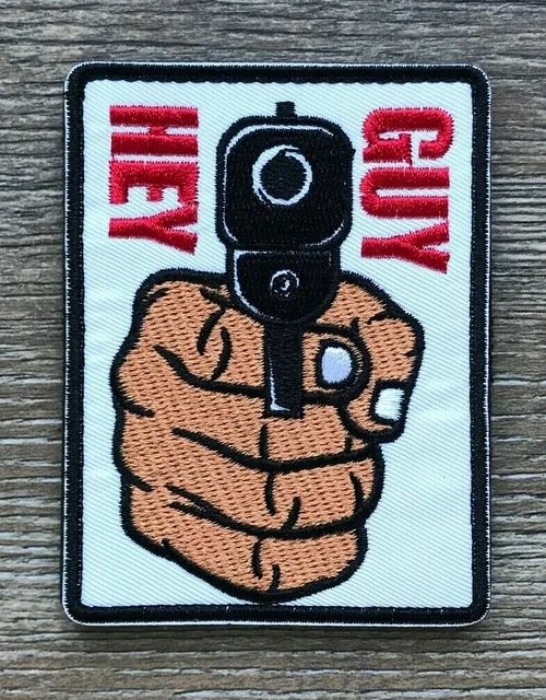 HEY GUY AUFNÄHER PATCH Bügelbild Pistole Gun EUR 6,95 - PicClick DE