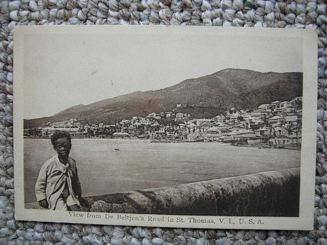 ST THOMAS VI-US Virgin Islands-View From De Beltjen's Road-Native Boy ...