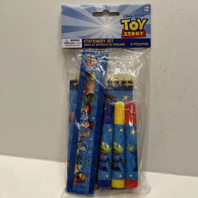 NEW DISNEY PIXAR TOY STORY Stationery Set- Notepad, Ruler, Markers. $10 ...