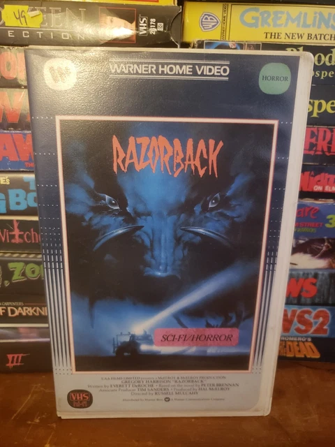 RAZORBACK VHS WARNER Clamshell 80'S Horror Australia Wild Boar Gregory ...