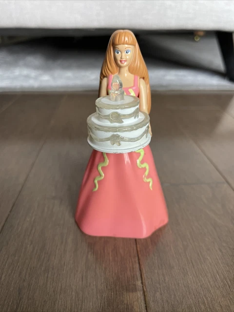 MATTEL BARBIE MINI Figurine 1999 Birthday Party Dress With Cake Cake ...