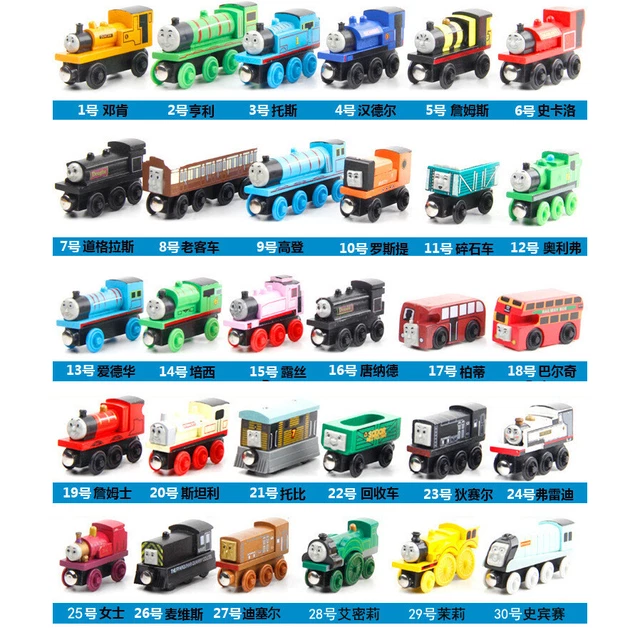 WOODEN TRAIN TANK Engine Tender Wooden Magnetic Railway Train Track ...