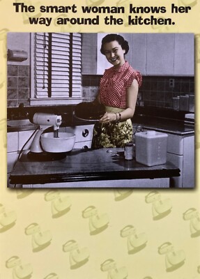 HUMOUR FUNNY HAPPY Birthday Greeting Card Female Smart Woman Kitchen ...