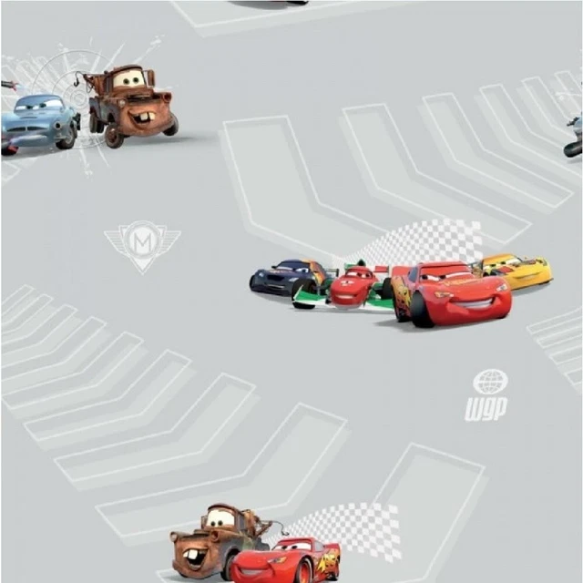 DISNEY CARS 2 Pixar Wallpaper Grey £13.99 - PicClick UK