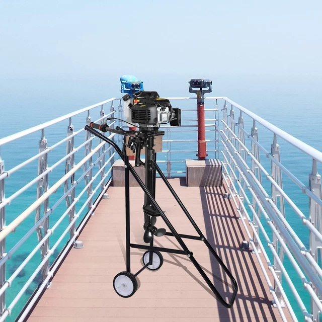 OUTBOARD MOTOR TROLLEY Transport Wheel Boat Engine Carrier Stand ...