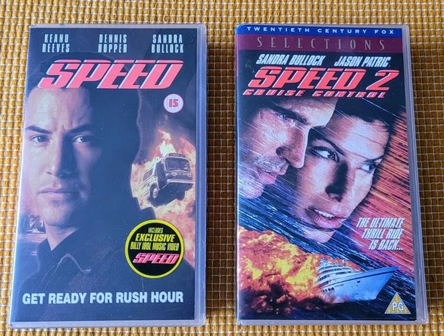 &SPEED& VHS TAPES "SPEED 2" Classic Action Movies Keanu Reeves, Sandra ...