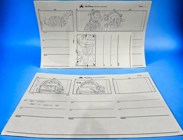 BUZZ LIGHTYEAR DISNEY Production Storyboard Original! Star Command Toy ...
