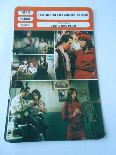FICHE CINÉMA L'AMOUR c'est gai l'amour c'est triste 1969 Bernadette Lafont EUR 2,80 - PicClick FR