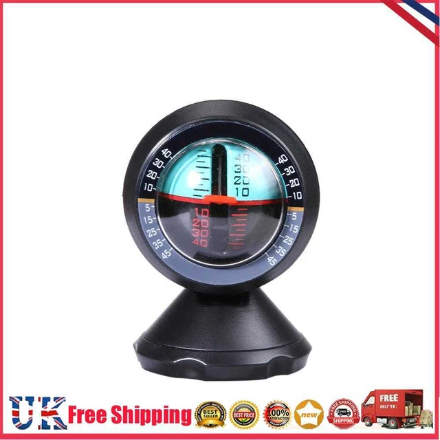 CAR INCLINOMETER LEVEL Tilt Gauge Indicator Slope Meter Gradient ...