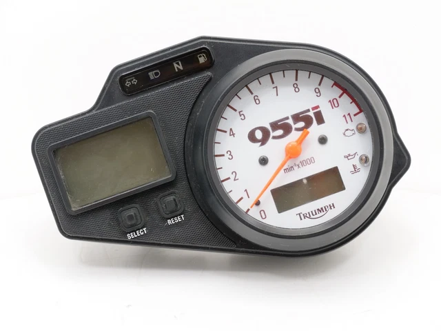 TRIUMPH SPEED TRIPLE 955i 595N 2003 SPEEDOMETER DASHBOARD INSTRUMENT ...