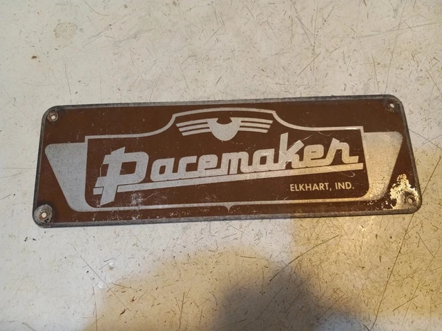 VINTAGE PACEMAKER CAMPER Trailer Badge Name Plate Decal Elkhart, Ind ...