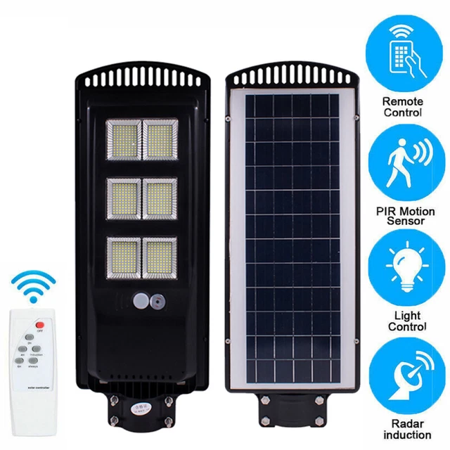 COMMERCIAL SOLAR STREET Light LED 450W Brightest Outdoor Dusk-to-Dawn ...