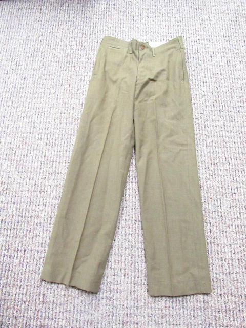 WWII US ARMY khaki mustard wool pair of pants NOS size W32 by L33 EUR ...
