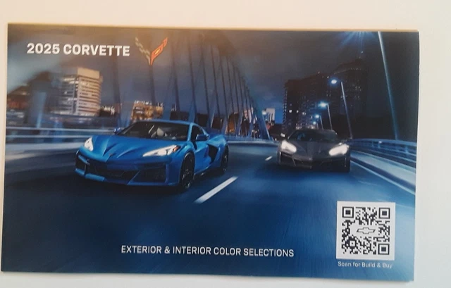 2025 CORVETTE COLOR Chart Exterior- Interior Documentation New $22.43 ...