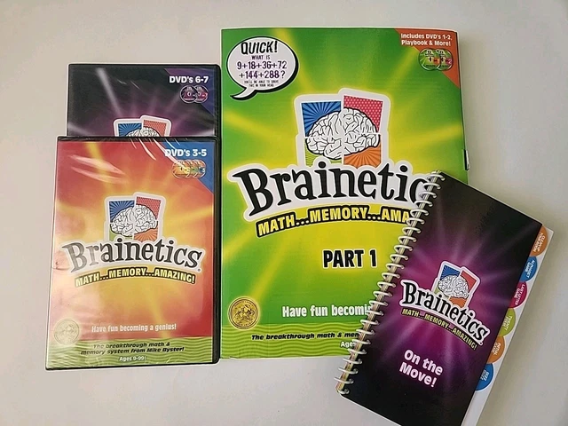 BRAINETICS MATH MEMORY System DVD's 1-7 Complete Set Homeschool New And ...