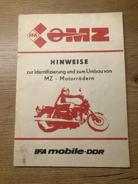DDR IFA MZ Umbau Hinweise Umbaurichtline Reklame Werbung Handbuch EUR ...