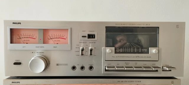 LECTEUR CASSETTE PHILIPS N5151 mark 2 stéréo cassette deck , 2 têtes ...