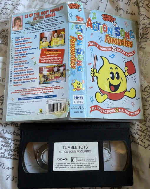 TUMBLE TOTS ACTION Song Favourites 22 Songs Pal Vhs Video Kids Children ...