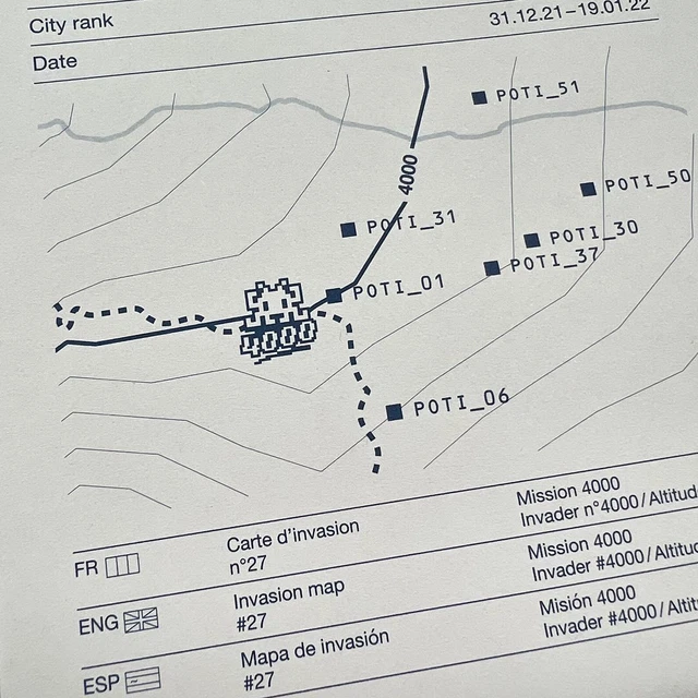 SPACE INVADER MAP carte invasion Potosi mission 4000 Invader EUR 100,00 ...
