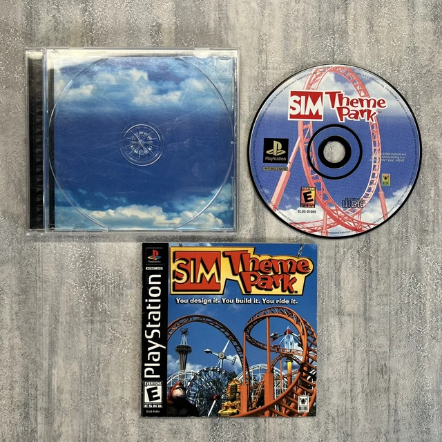 SIM THEME PARK - (Sony PlayStation PS1, 2000) CIB COMPLETE- Tested and ...