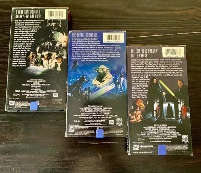 STAR WARS VHS Trilogy Original Theatrical Versions 1992 CBS Fox $27.88 ...