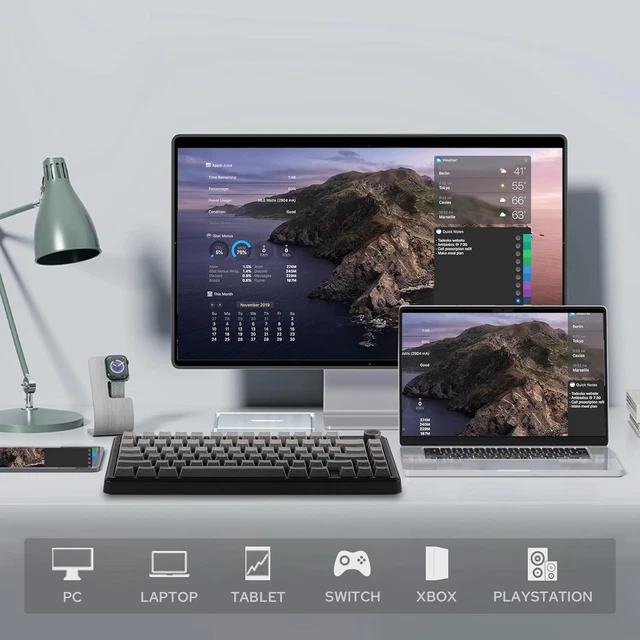 EPOMAKER X AULA F75 MAX Tri-Mode Wireless Gaming Keyboard, TFT Screen ...