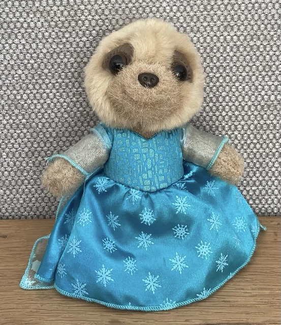 MEERKAT MOVIES DISNEY Frozen Ayana Meerkat soft toy dressed as Elsa ...
