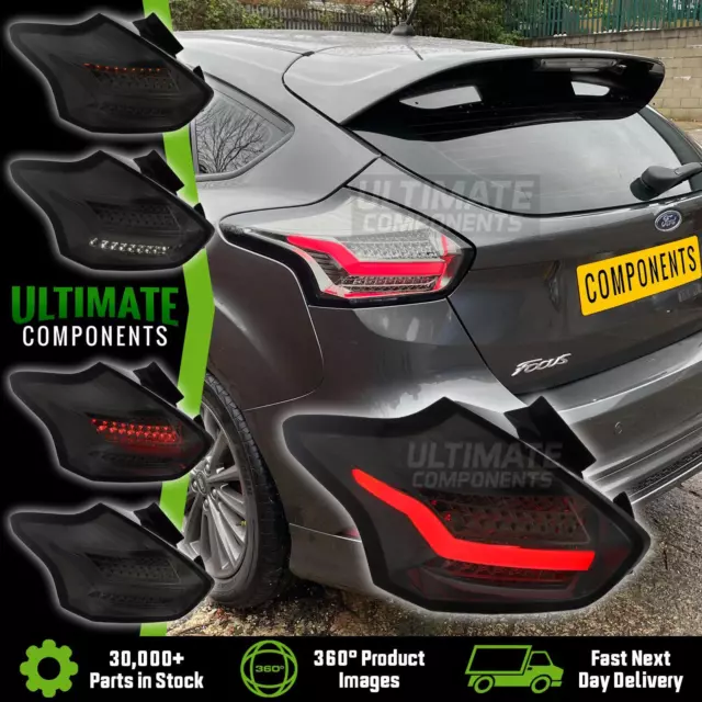 FORD FOCUS MK3 2014-2018 LED Bar Smoked Sequential Dynamic Upgrade Rear ...